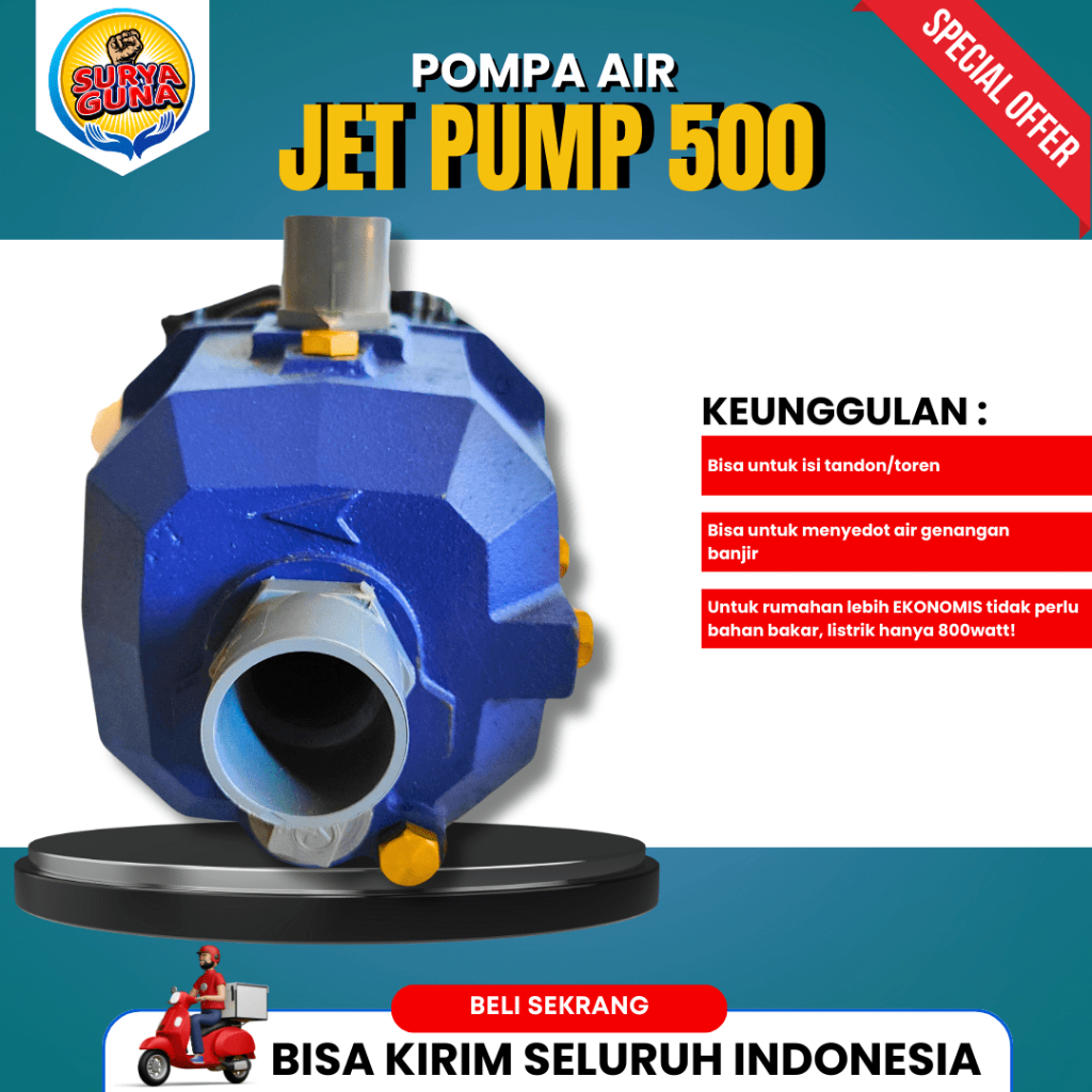 Jual READY pompa air modifikasi type JET PUMP 500 debit air besar cocok ...