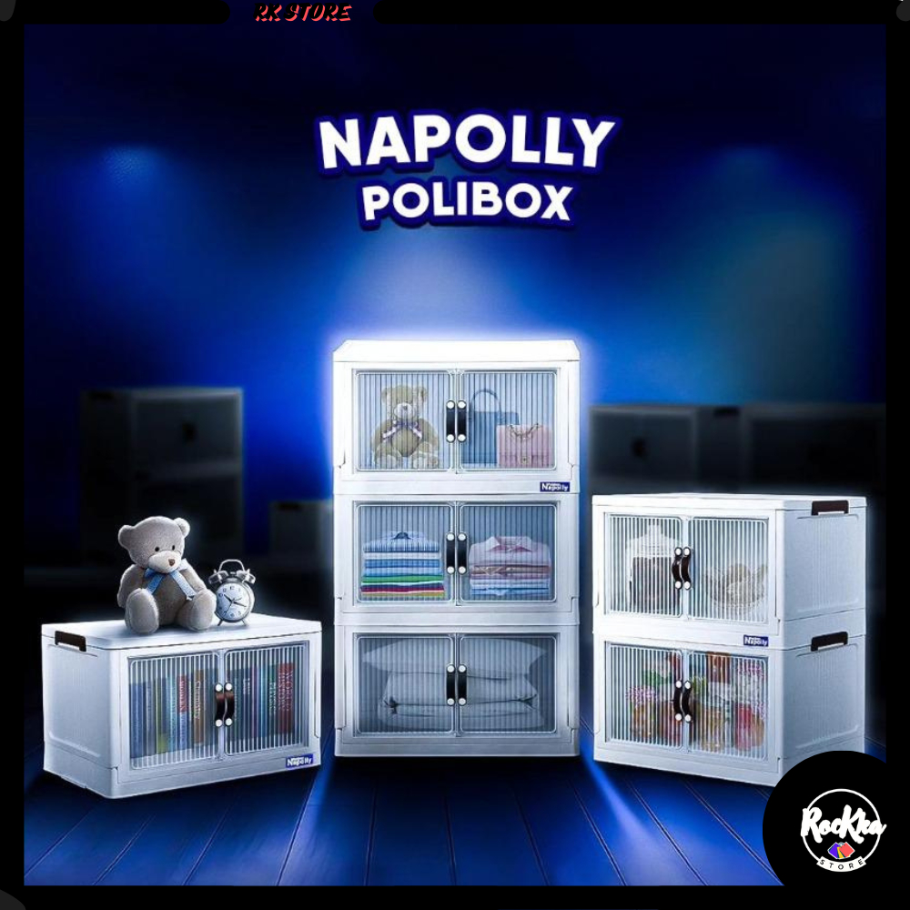 Jual ROCKKA LEMARI PLASTIK SUSUN POLIBOX NAPOLLY KOTAK PENYIMPAN MULTI ...