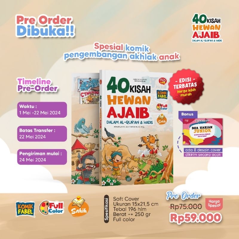 Jual PRE ORDER 40 Kisah Hewan Ajaib Dalam Al- Qur'an dan Hadis. CPB ...