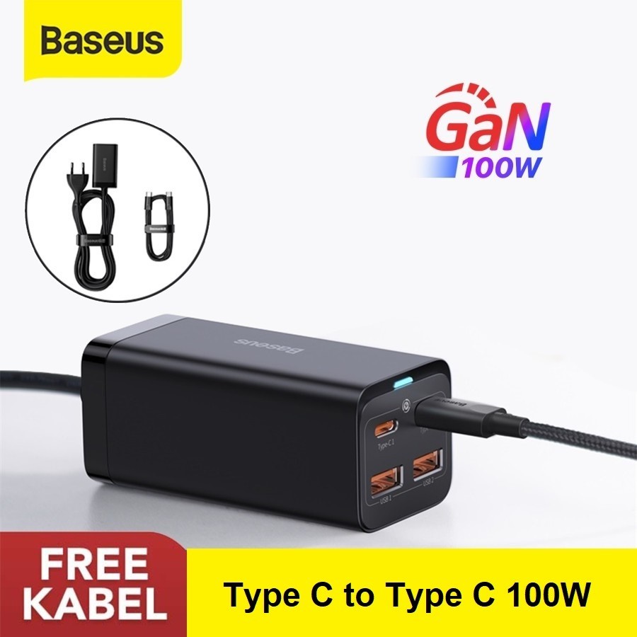 Jual Baseus Adaptor Charger Gan3 Pro 100W 2 Type C 2 USB 4 in 1 Super ...