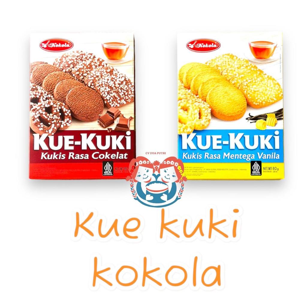 Jual KOKOLA KUKIS KUE KUKI / BUTTER VANILA / CHOCOLATE 80GR / HAMPERS ...