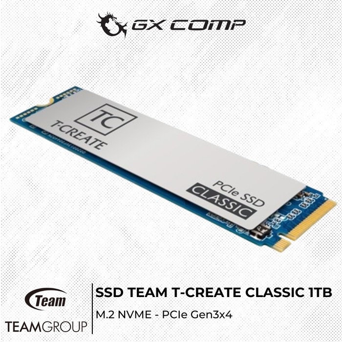 Jual SSD TEAM T-CREATE CLASSIC 1TB M.2 NVME | PCIe Gen3x4 | Shopee ...