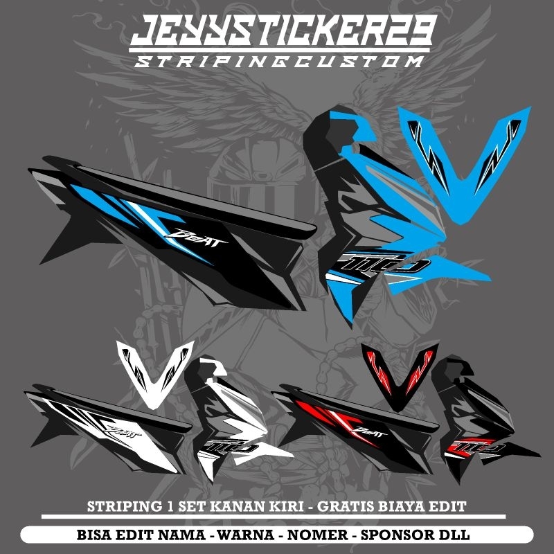 Jual STRIPING BEAT ESP VIETNAM TRANSPARAN GLOSY 2017-2019 CUSTOM SUKA ...