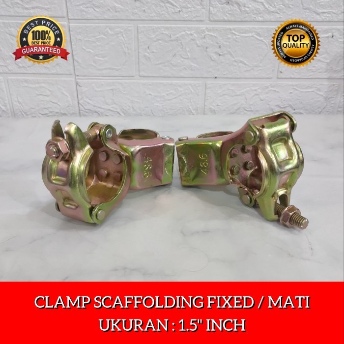 Jual klemp Scaffolding Coupler FIXED Clamp Steger Klem Pipa Scafolding mati Coupler Swivel ...