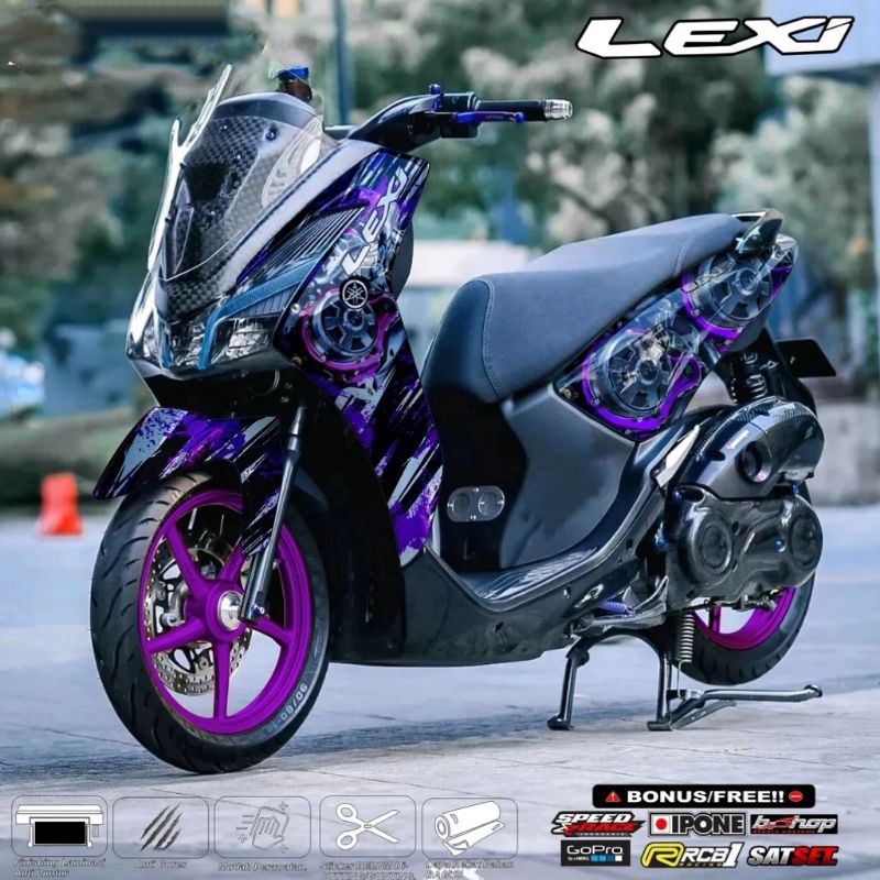 Jual Stiker Decal Lexi 125 Full Body Variasi Motif Jenset ungu | Shopee ...