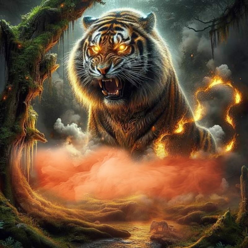 Jual Poster Cetak, HARIMAU KUNING, Ukuran JUMBO, 70x100cm DAN 100x150cm ...