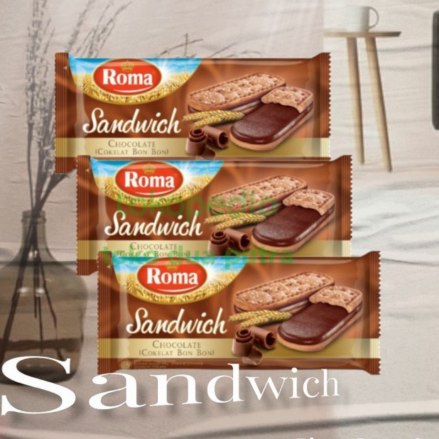Jual Roma sandwichi Belgian chocolate 206 gr X 3 pack (roma sandwich ...
