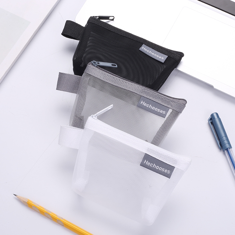 Jual Tas pouch mini jaring transparant Kotak dompet kosmetik makeup ...