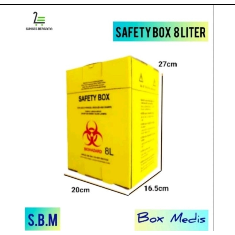Jual Safety Box Medis 8 Liter/Box Medis/Tempat Sampah Medis | Shopee ...