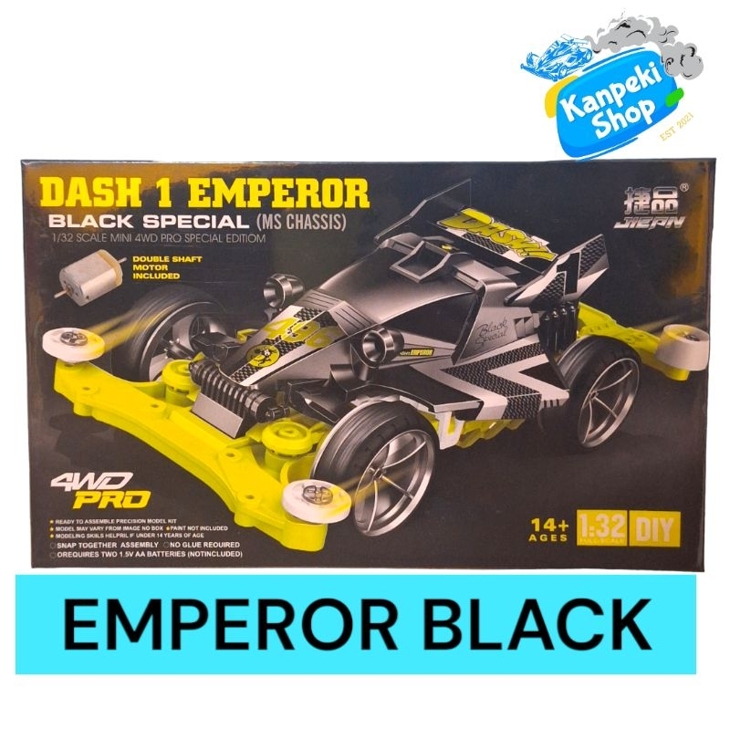 Jual rep tamiya mini 4wd merek jiepin model dash 1 emperor black ...