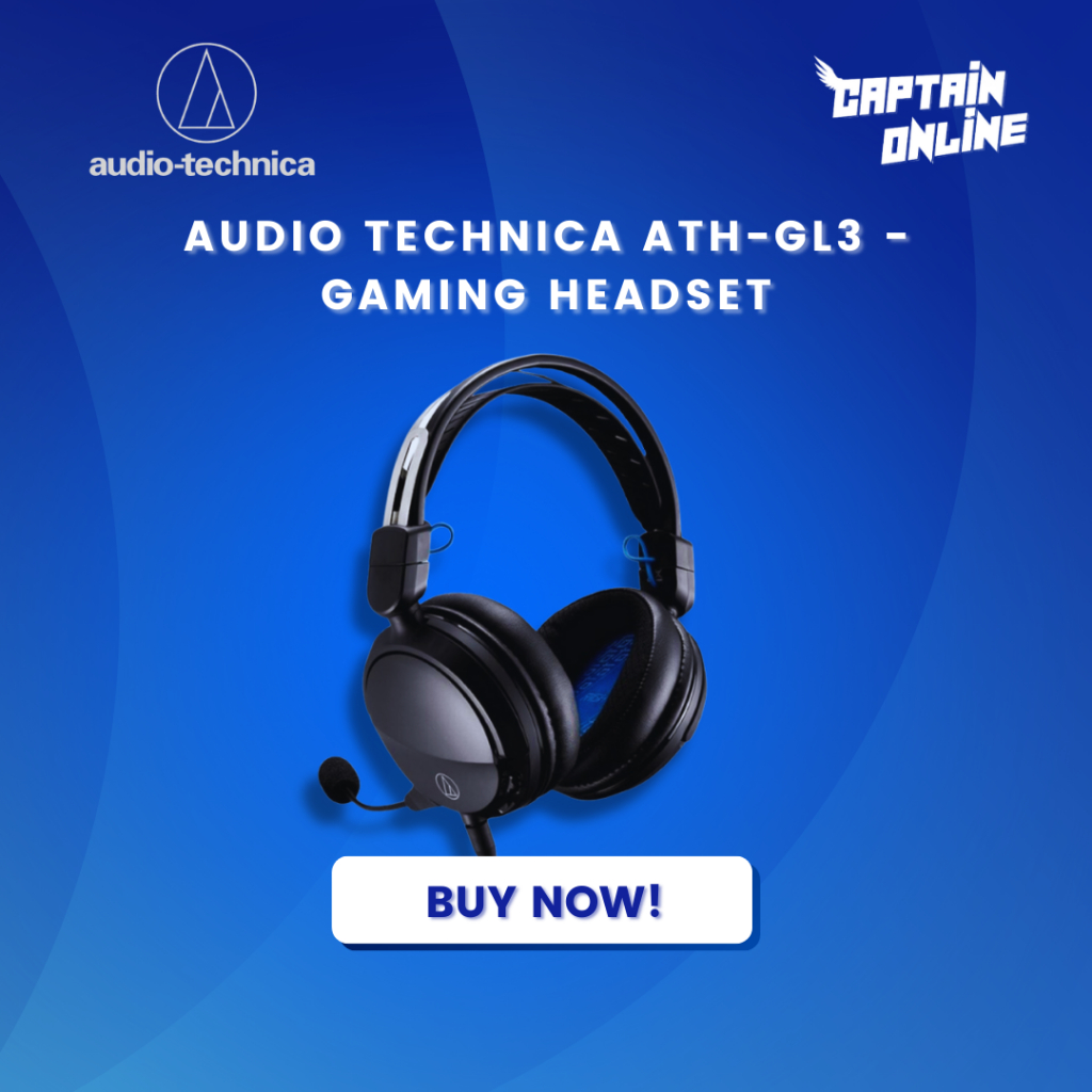 Jual Audio Technica ATH-GL3 High Fidelity Closed Back - Gaming Headset ...