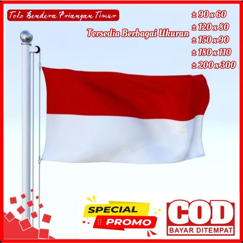 Jual Bendera Merah Putih Bendera Indonesia Kain katun Veles Premium ...