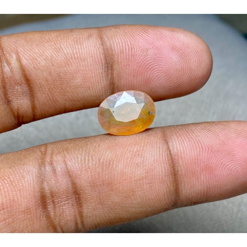 Jual Natural Yellow Sapphire Corundum batu yellow safir yakut Africa ...