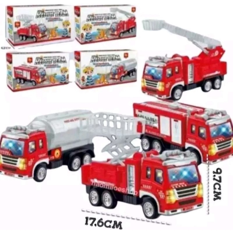 Jual RESCUE TEAM Mainan Mobil Pemadam Kebakaran dengan musik dan lampu ...