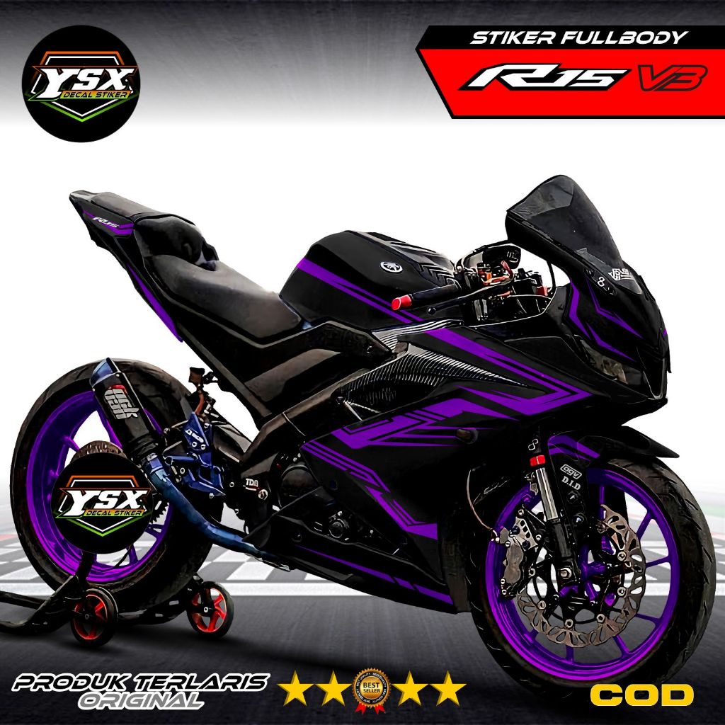 Jual Decal motor fullbody R15 V3 design custom Baru | Shopee Indonesia