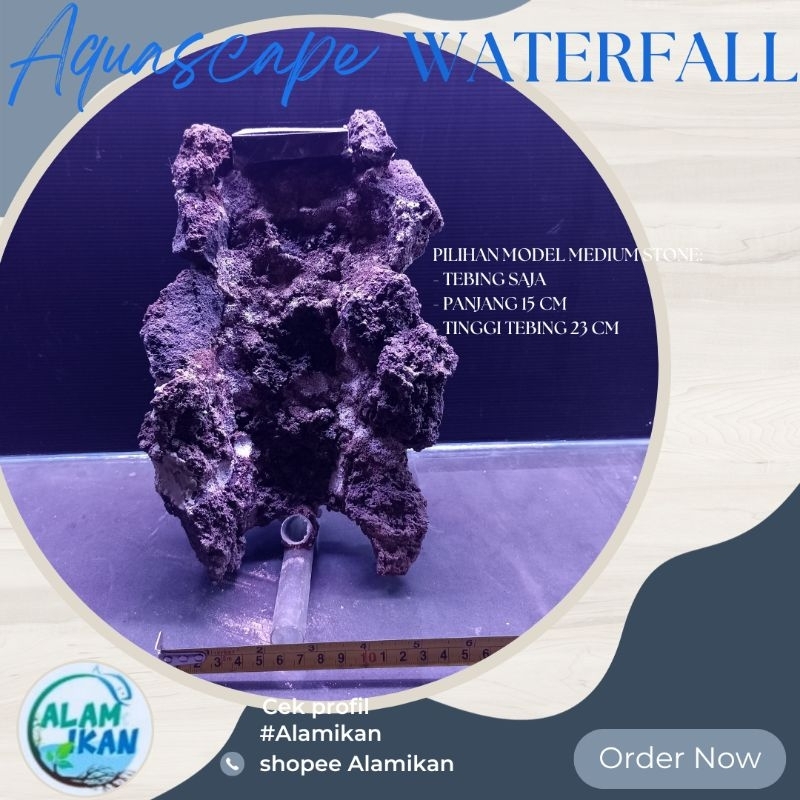 Jual BATU AIR TERJUN STANDAR Medium TANK! Rekomendasi tinggi 25cm-35cm ...
