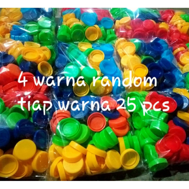 Jual 100pcs tutup botol , pendek (short neck) isi 4 warna | Shopee ...