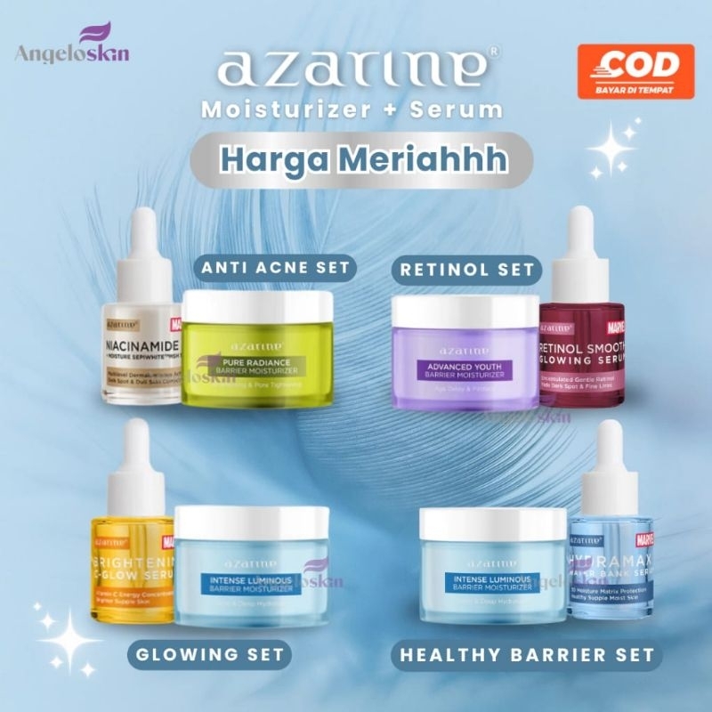 Jual Azarine 2 Pcs Paket Barrier Moisturizer Series With Serum Anti ...