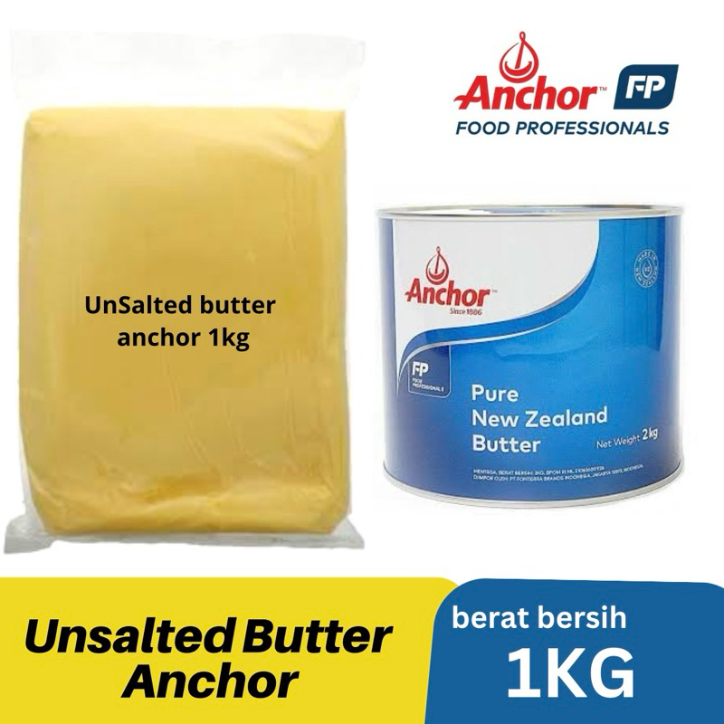 Jual UNSALTED BUTTER ANCHORE KEMASAN 1KG UNSALTED BUTTER REPACK KEMASAN 1KG KEMASAN VACUM ...