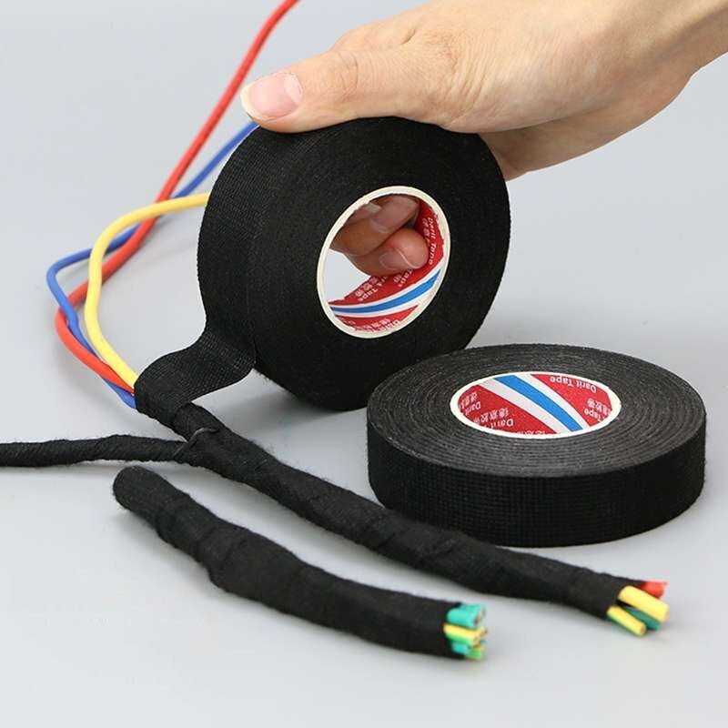 Jual Isolasi Kain Kabel Listrik 25mmx15m Wire Tahan Panas Lakban Tape ...