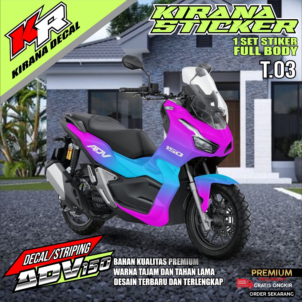Jual (COD) TERBARU Decal Sticker Honda ADV 150 Full body-Variasi ADV ...