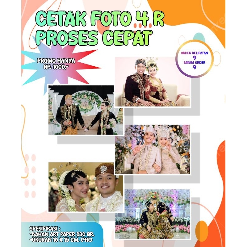 Jual CETAK FOTO UKURAN 4R (10 X 15) ANTI LUNTUR | Shopee Indonesia