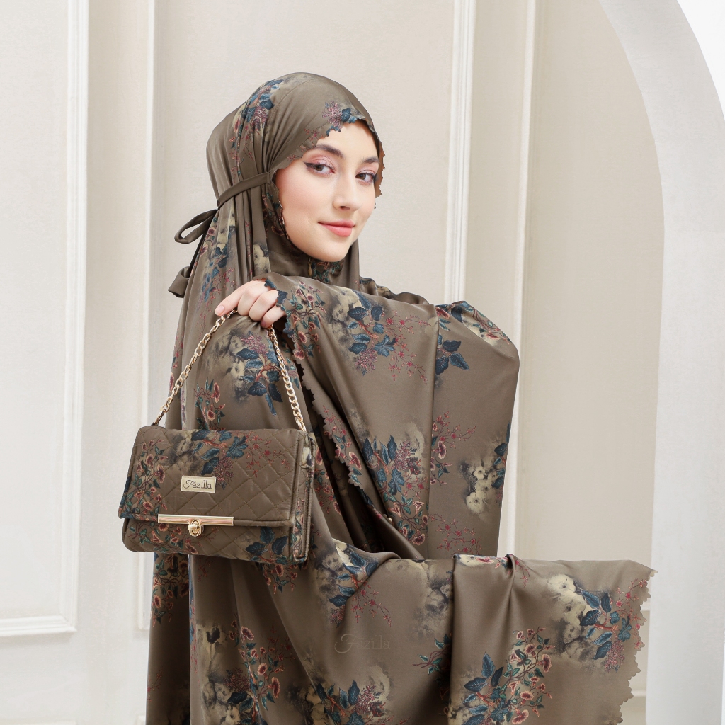Jual Fazilla Mukena Silky Premium Jumbo Mewah Motif Bunga Gradasi Laser ...