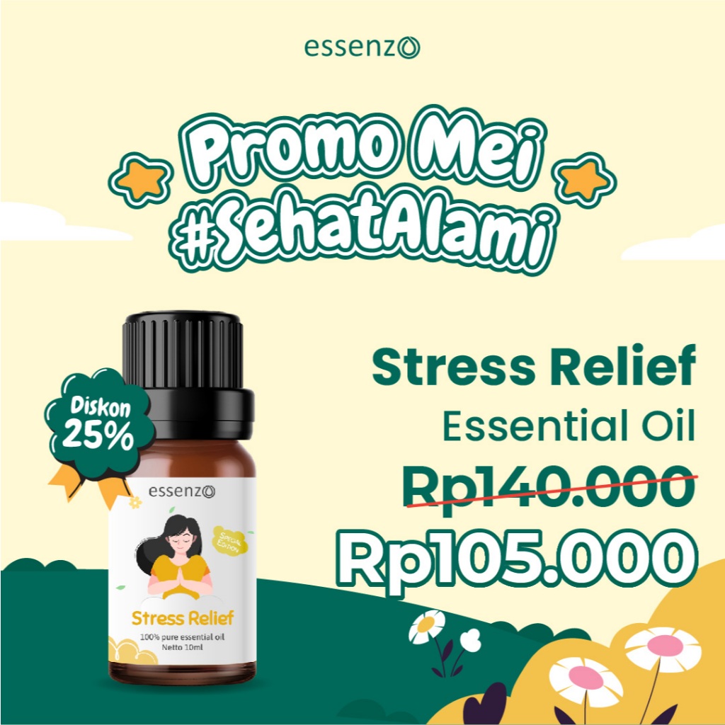 Jual Essenzo Stress Relief Essential Oil | Shopee Indonesia