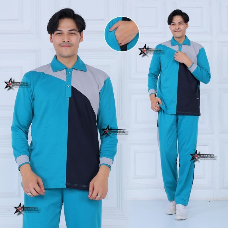 Jual One Set Baju Olahraga Senam Lengan Panjang Untuk Pria Dan Wanita ...