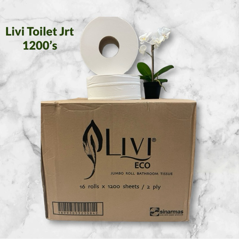 Jual Tissue LIVI ECO TOILET JRT 1200s (Dus) | Shopee Indonesia