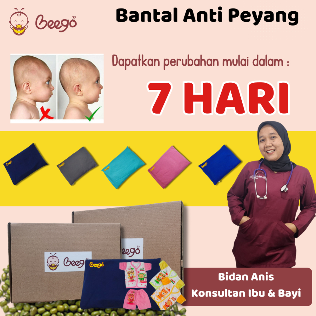 Jual Beego - Bantal Anti Peyang Kulit Kacang Hijau Bayi | Shopee Indonesia