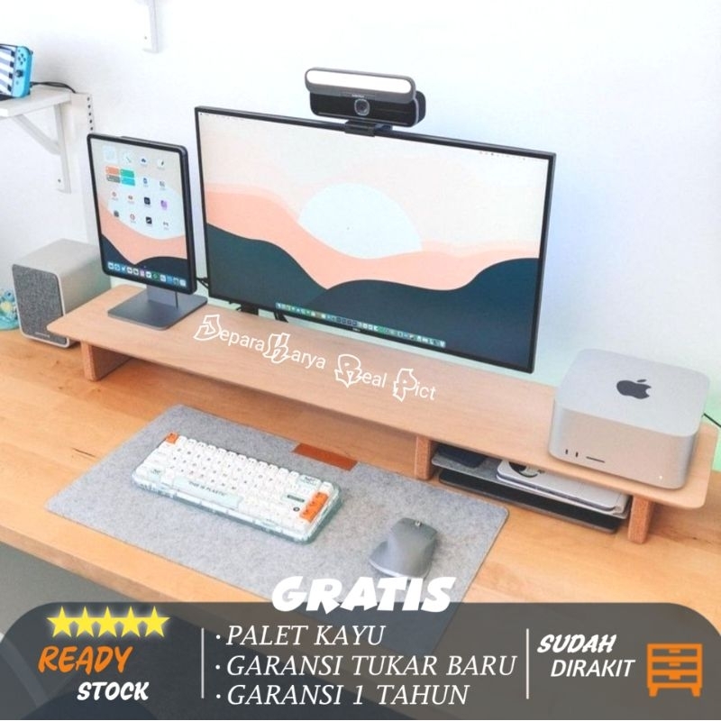 Jual Meja Monitor Komputer DS04 Desk Shelf Stand Monitor Tatakan ...