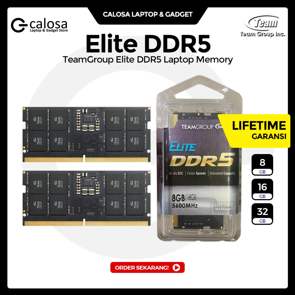 Jual TeamGroup Elite So-dimm DDR5 RAM Laptop Memory Lifetime Warranty ...