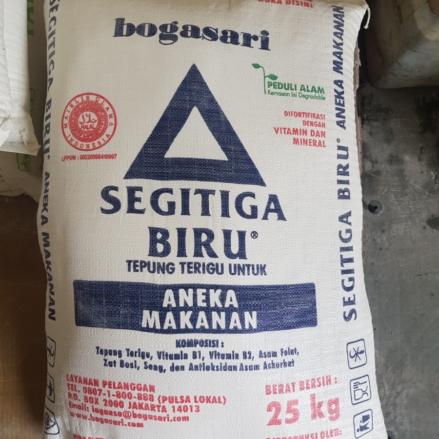 Jual Tepung Terigu Segitiga Biru Karung 25 kg Grosir | Shopee Indonesia