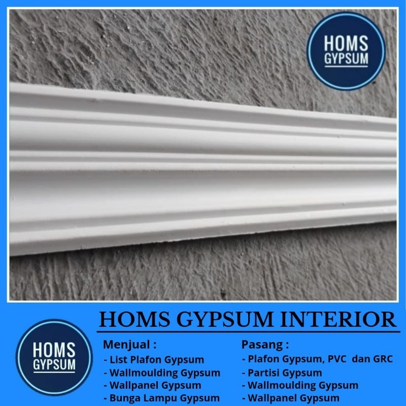 Jual List Gypsum Polos Kiki 8cm / Lis Gypsum / List Plafon Gypsum / Lis ...