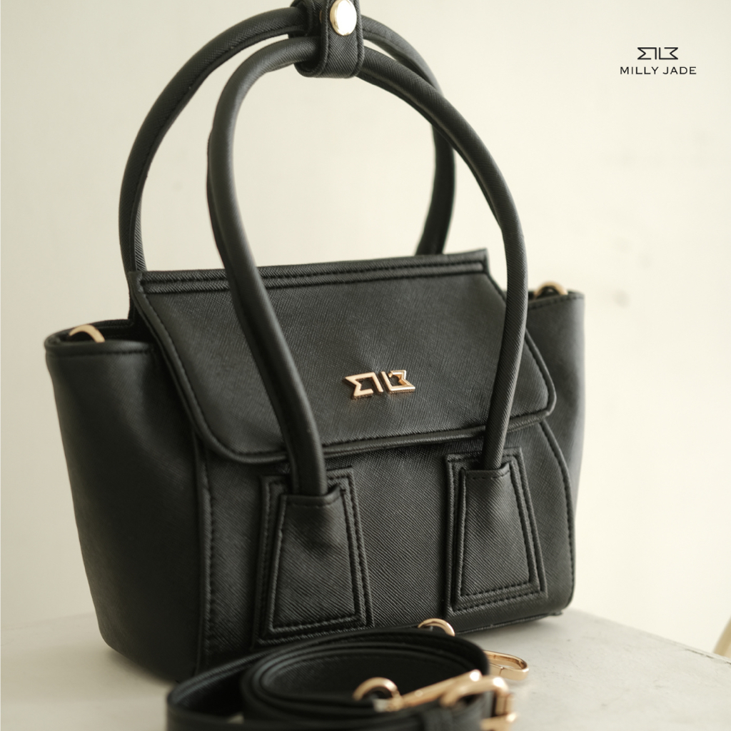 Jual MILLY JADE | Goldie in Black - Sling Bag & Hand Bag | Shopee Indonesia