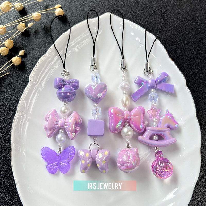 Jual Strap Phone Charm Premium Puple Series | Shopee Indonesia