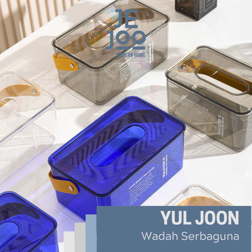 Jual JEJOO - YUL JOON Tempat Simpan Tissue Bening Storage Tissue Wajah ...