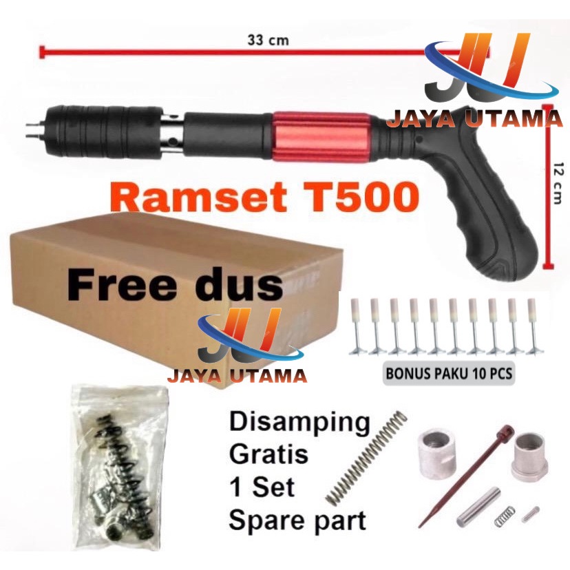 Jual Alat Ramset Gun Paku Tembak Beton/ Nail gun/ Paku Tembak Manual ...