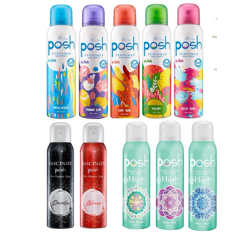 Jual POSH PERFUME / POSH FASCINATE / POSH HIJAB BODY SPRAY PARFUM 150ML ...