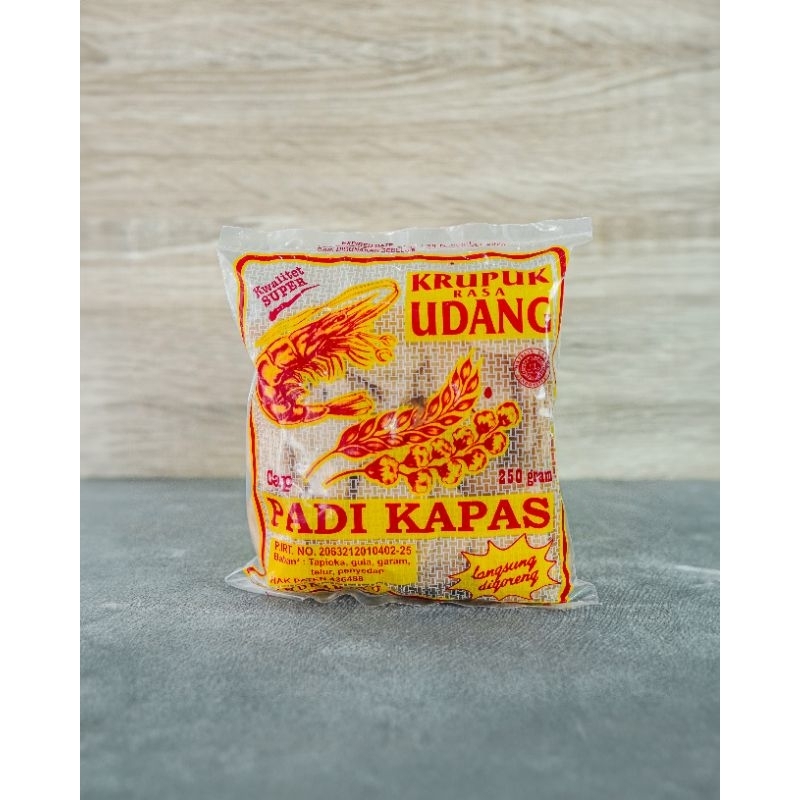 Jual Kerupuk Rasa Udang Cap Padi Kapas Ukuran Kecil (Kancing) Kemasan ...