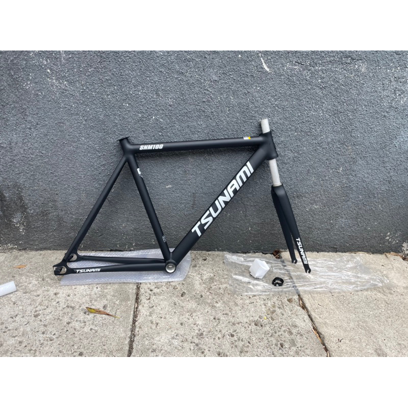 Jual frameset frame sepeda fixie tsunami black | Shopee Indonesia
