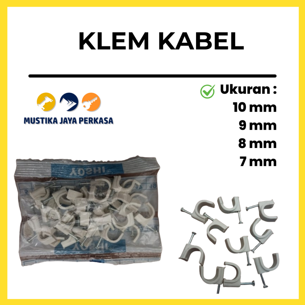 Jual Klem Kabel Yoshi / Paku Klem / Klem Kabel Listrik Uk 10mm, 9 mm, 8 ...