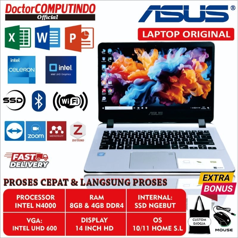 Jual Laptop SSD RAM 8GB ASUS VIVOBOOK Bodi Slim Murah Cocok untuk ...