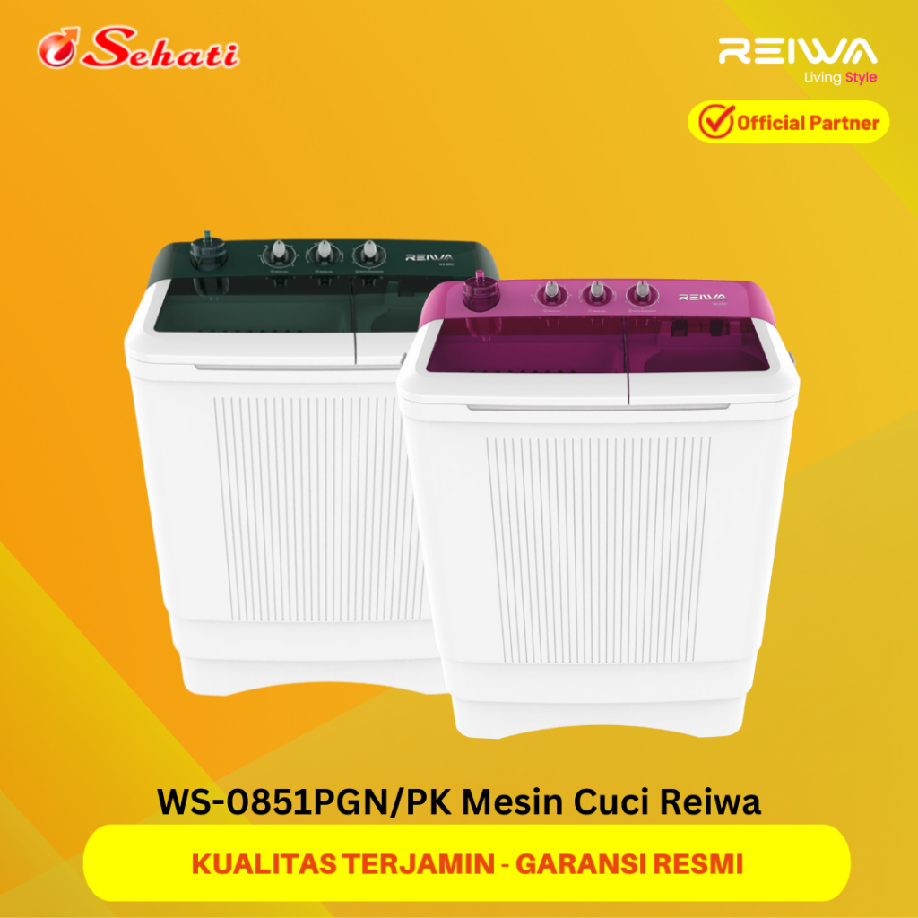 Jual REIWA 7KG WS-0851PGN Mesin Cuci Reiwa Powerful Twister Pulsator ...