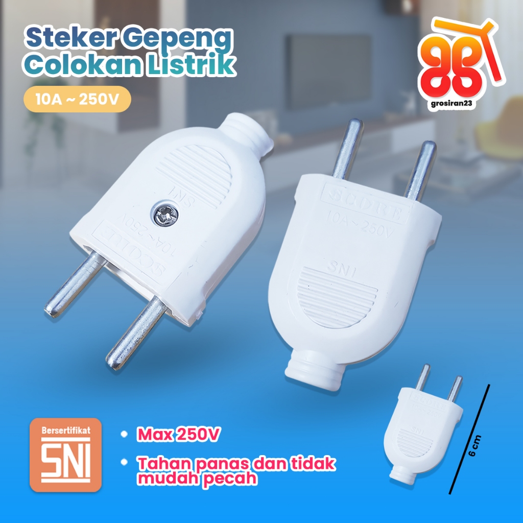 Jual Steker Gepeng / Steker Gepeng Murah / Colokan Listrik / Tusuk ...