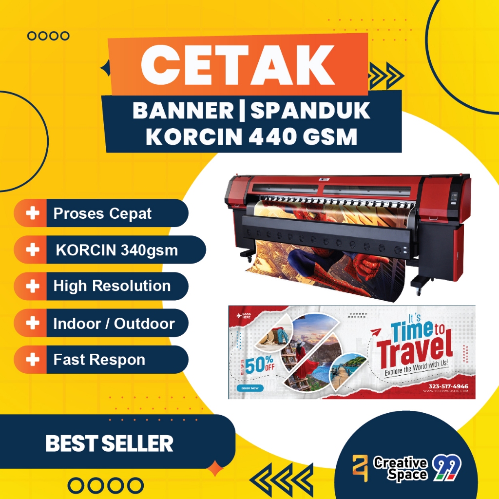 Jual Cetak Banner | Spanduk Korcin 440 | Shopee Indonesia