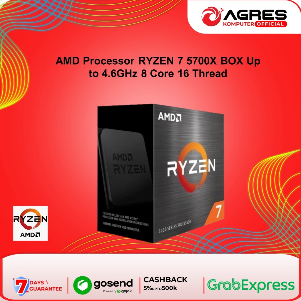 Jual AMD Processor RYZEN 7 5700X BOX Up to 4.6GHz 8 Core 16 Thread ...