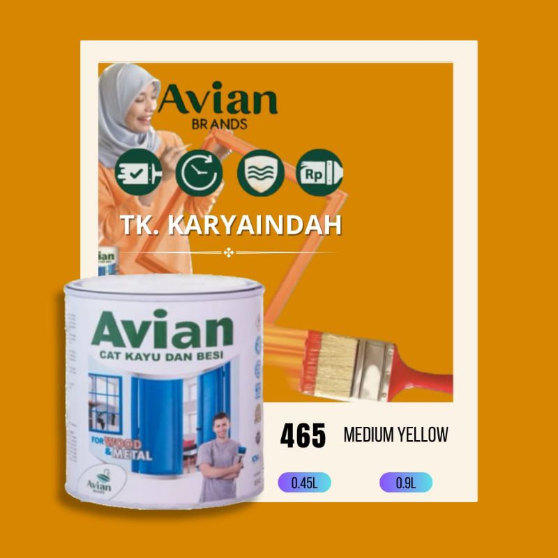 Jual Cat Kayu dan Besi Avian 0,9 liter / 1 liter VARIAN 1 | Shopee ...