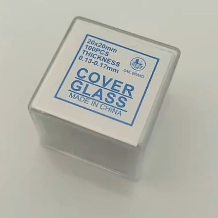 Jual Cover Glass Microscope Glass Kaca Penutup Preparat Mikroskop 20x20 ...